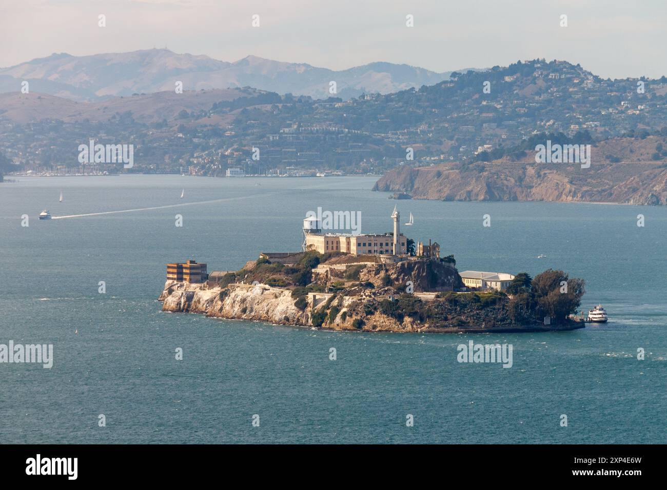 The prison of Alcatraz island in San Francisco Bay, California Stock ...