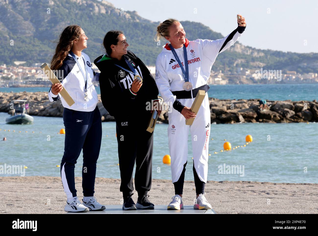 Silver medalist Sharon Kantor of Israel, Gold medalist Marta Maggetti ...