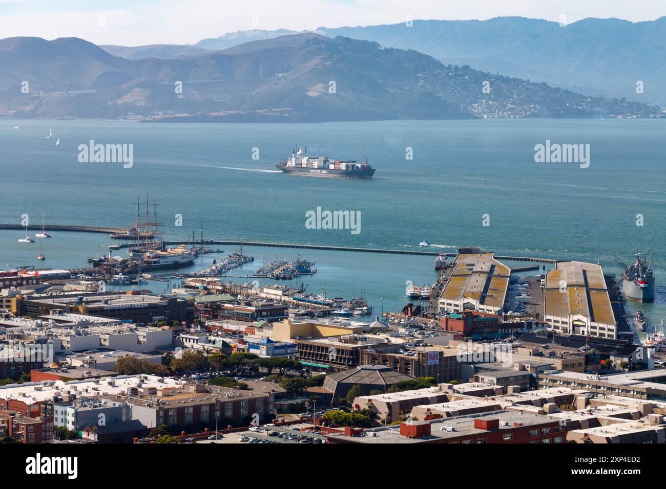 The prison of Alcatraz island in San Francisco Bay, California Stock ...