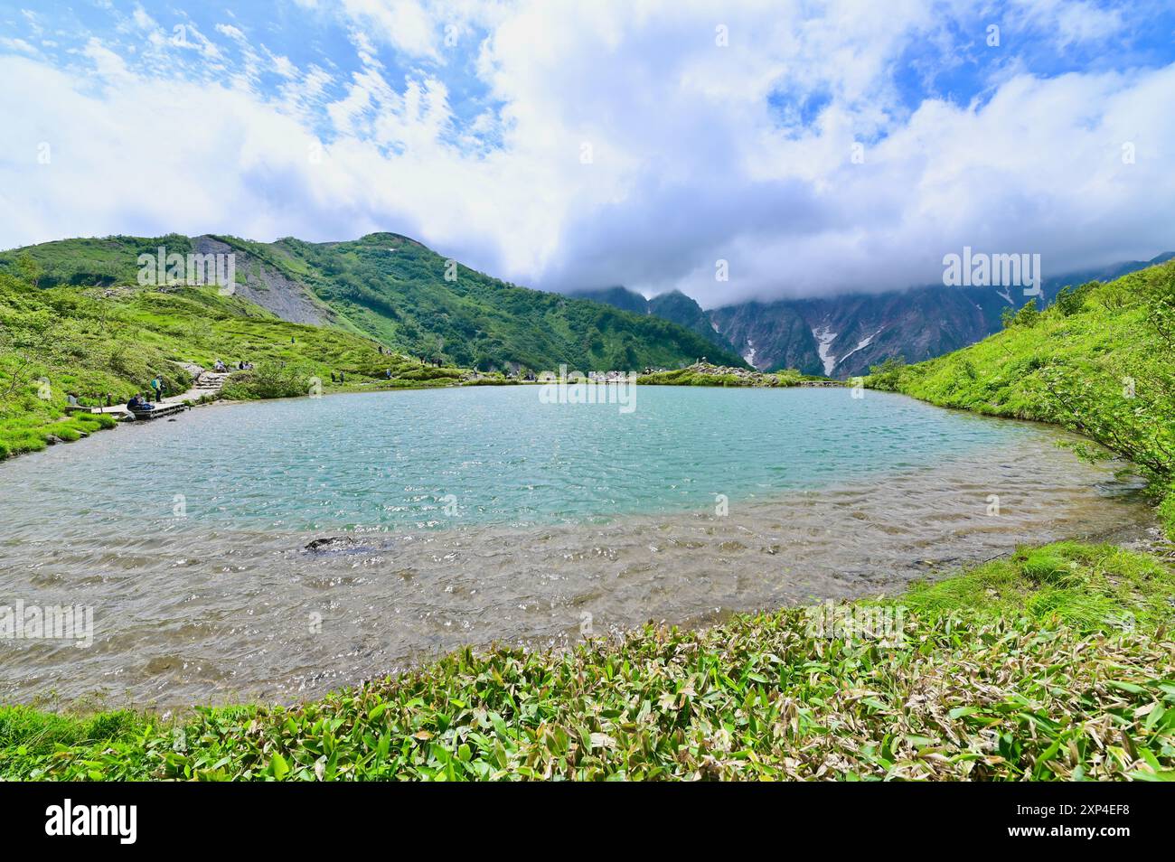 Happo Pond and the Northern Japanese Alps in Hakuba, Nagano Stock Photo ...