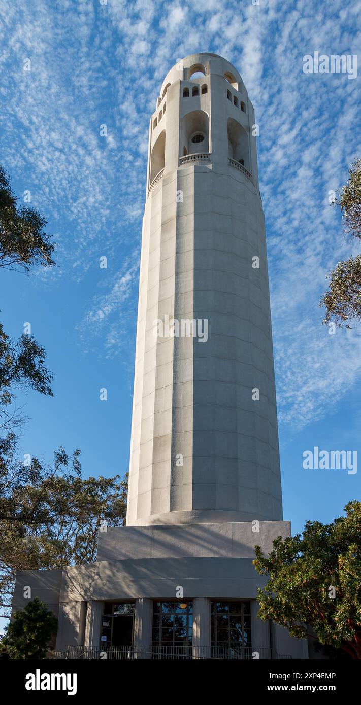 iconic Coit Tower on Telegraph Hill in San Francisco, California Stock ...