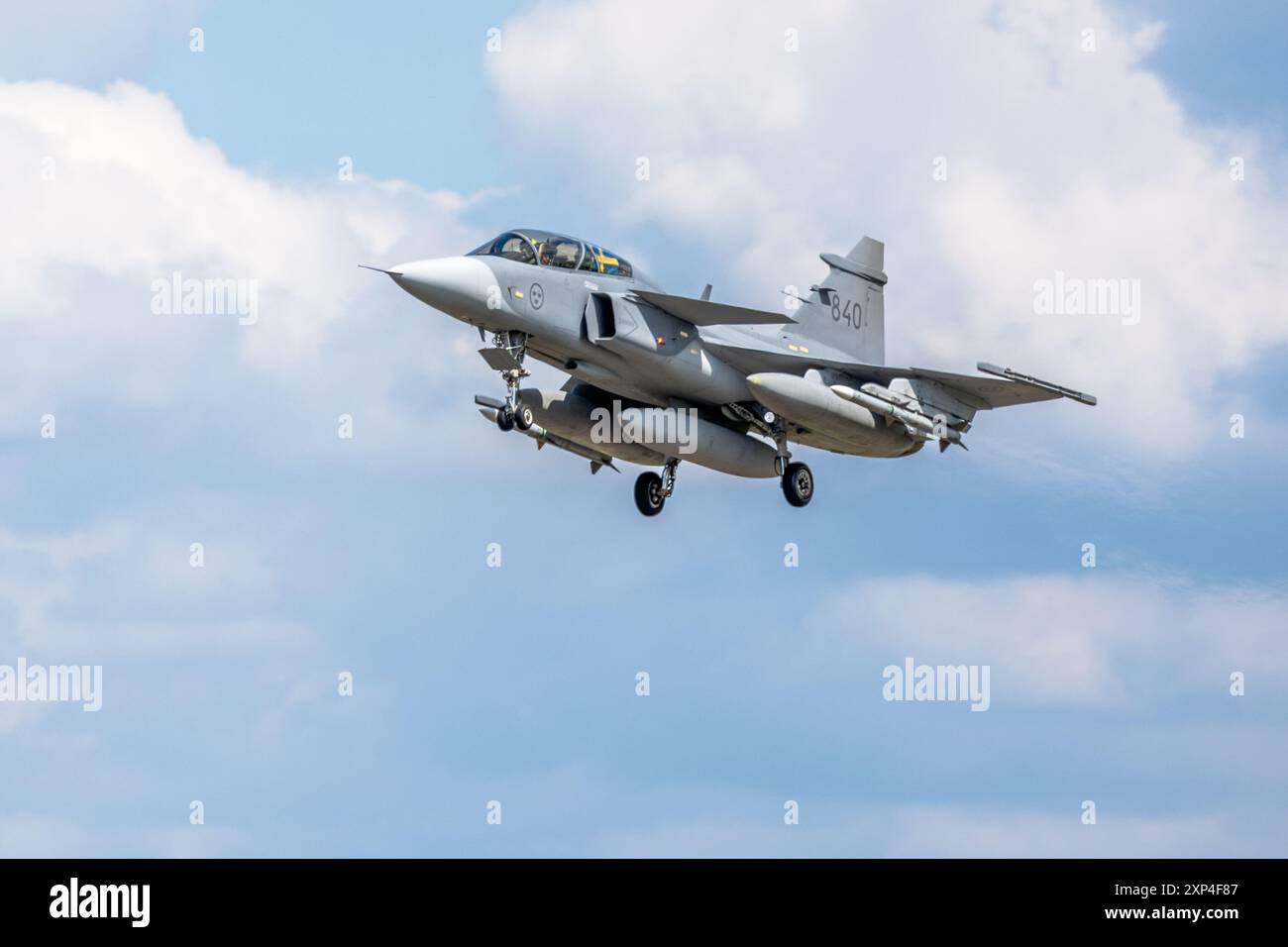 Swedish Air Force - SAAB JAS-39D Gripen, arriving at RAF Fairford to ...
