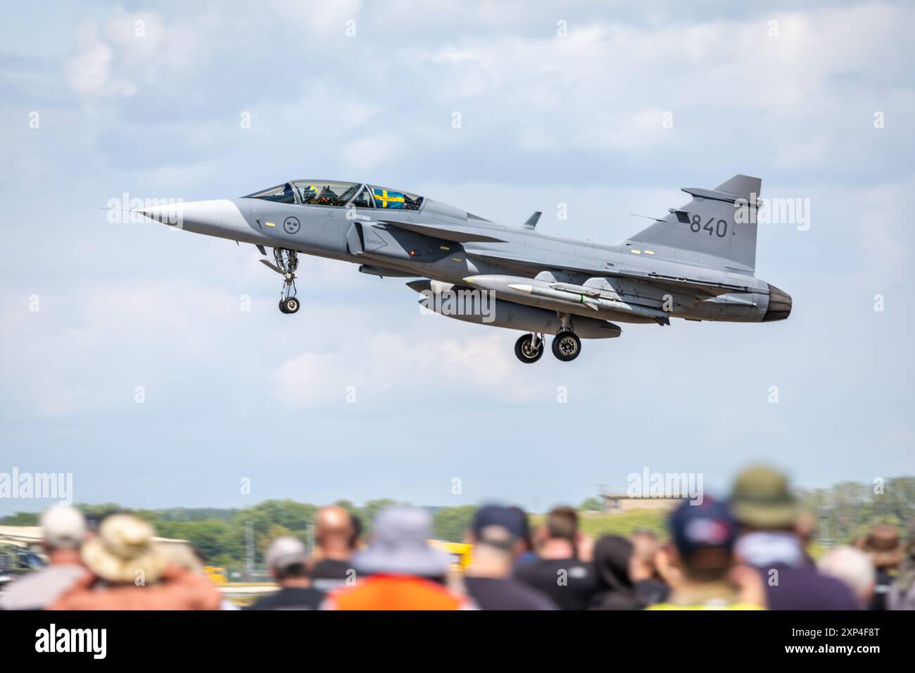 Swedish Air Force - SAAB JAS-39D Gripen, arriving at RAF Fairford to ...