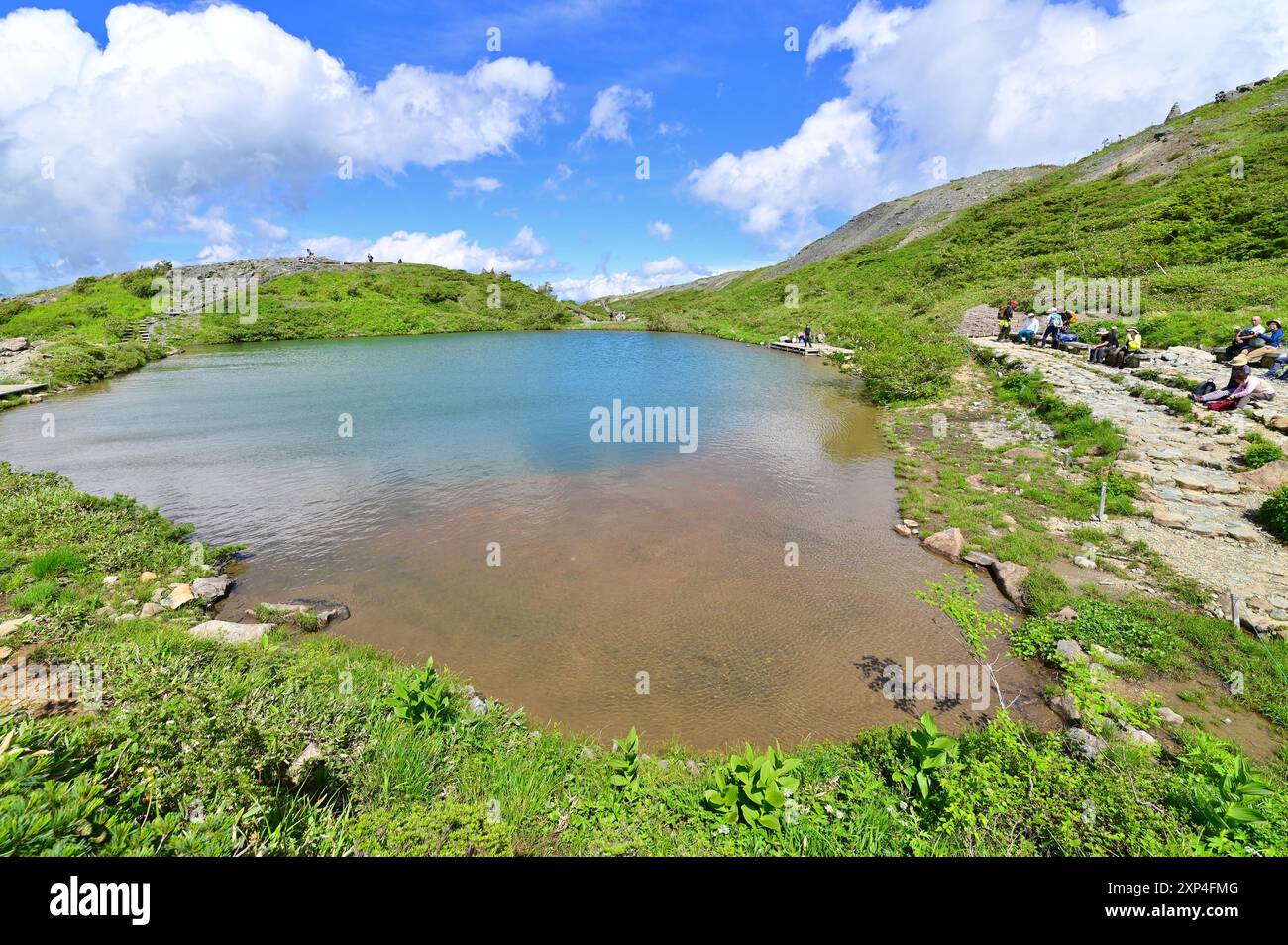 Hakuba Happo One and Happo Pond with the Japanese Alps on Sunny Day ...