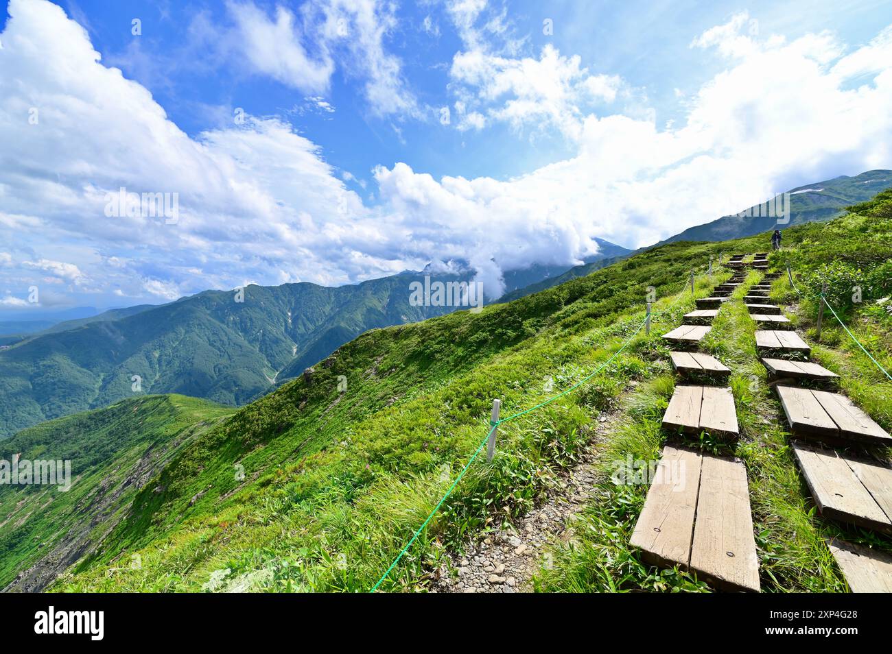 Hiking Route on Hakuba Happo One During Summer in Hakuba, Nagano Stock ...