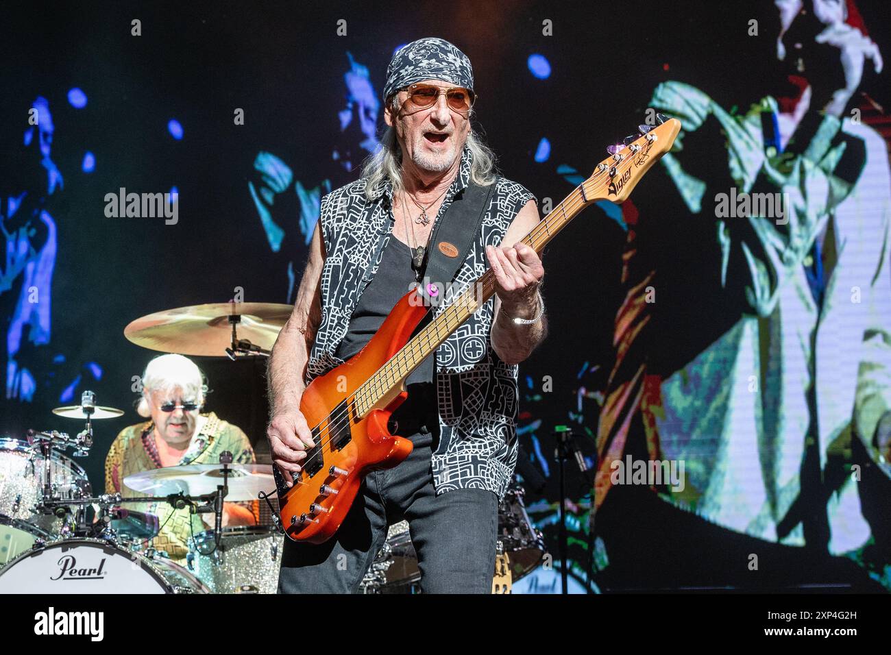 Roger Glover of Deep Purple performing live in Norway on 2 August 2024 ...