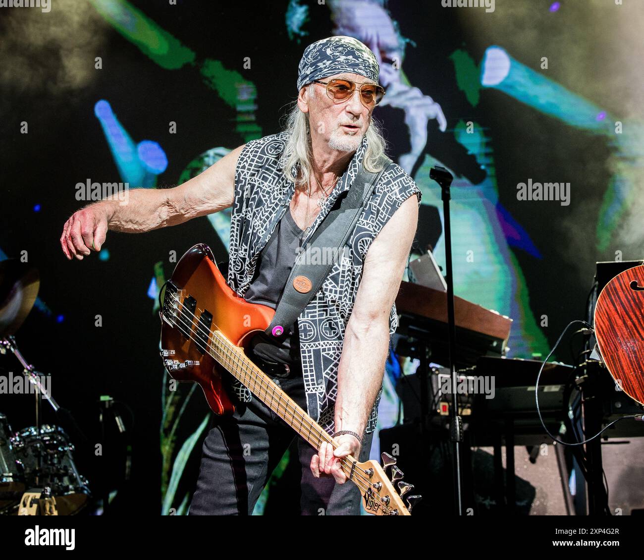 Roger Glover of Deep Purple performing live in Norway on 2 August 2024 ...