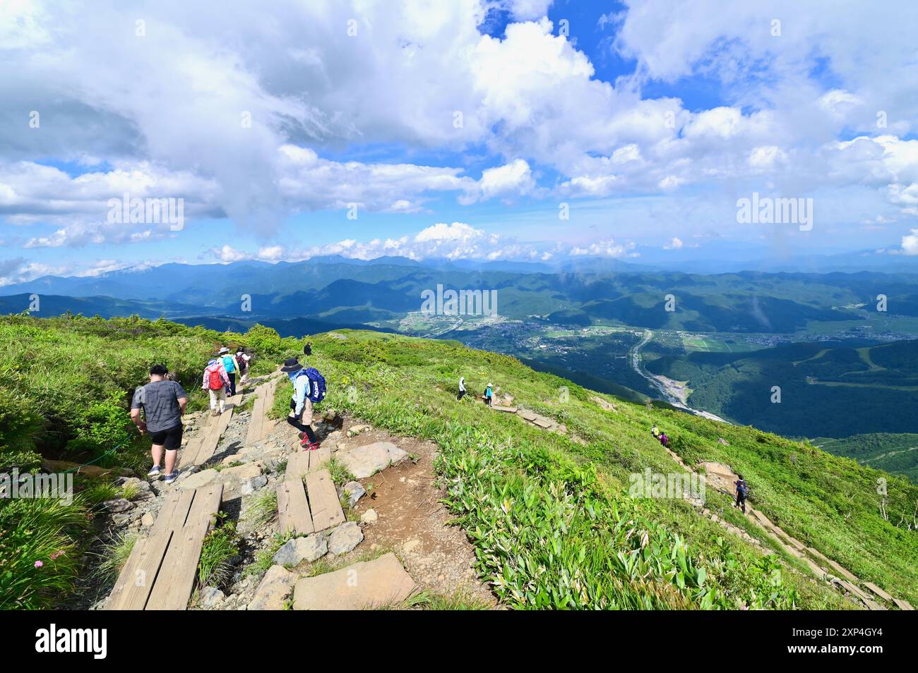 Summer Hiking to Hakuba Happo Pond on Happo One in Nagano, Japan Stock ...