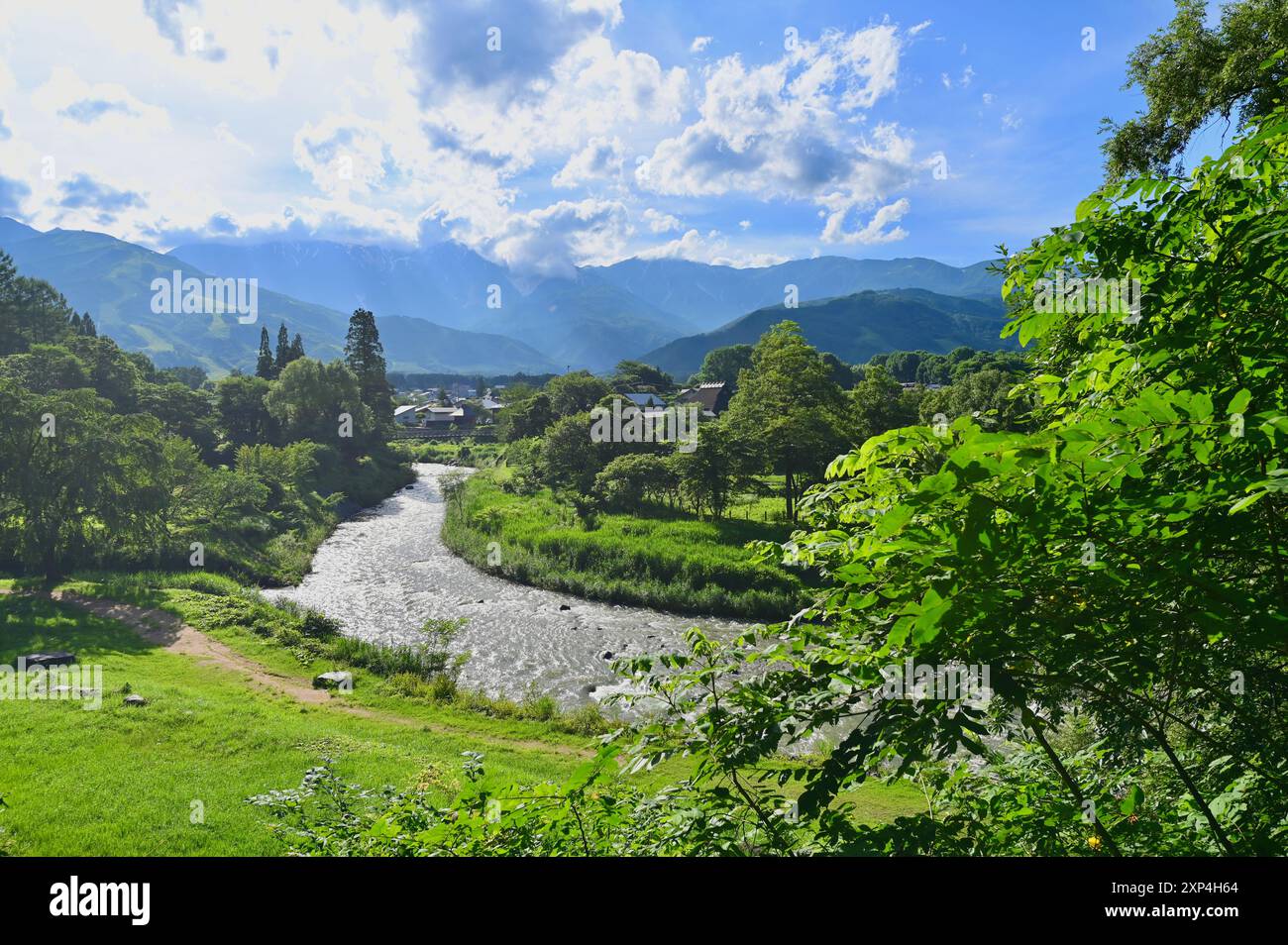 Natural Scenery of Hakuba Village and the Japanese Alps from Oide Park ...