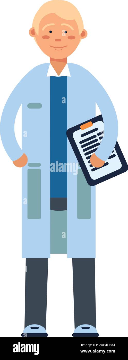 Scientist in lab coat writing Stock Vector Images - Alamy