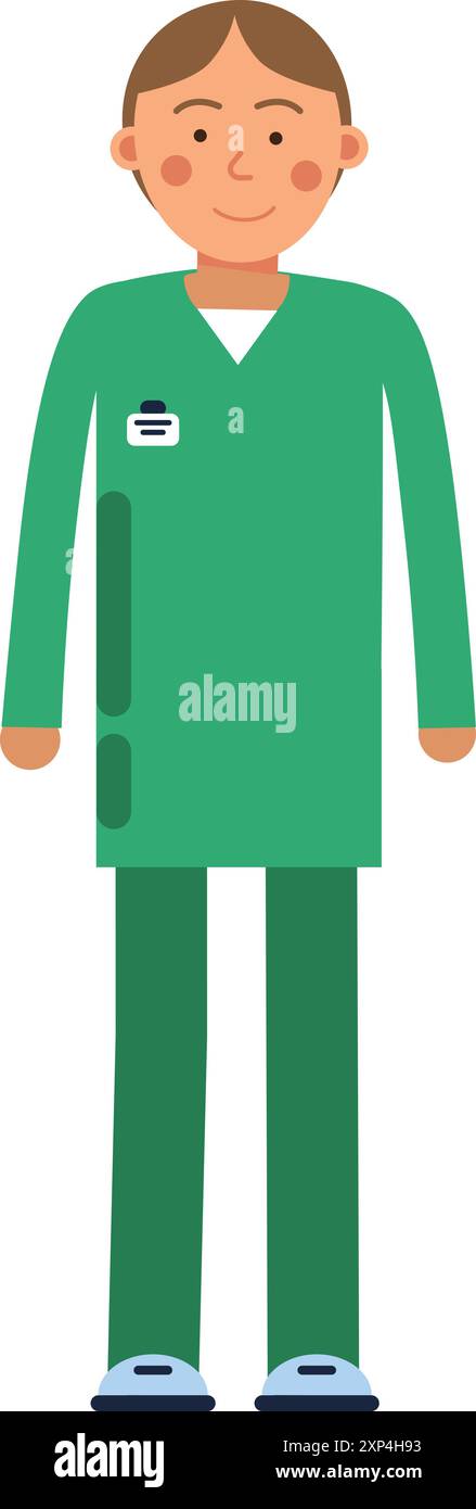 Surgical doctor. Professional health care worker character Stock Vector ...