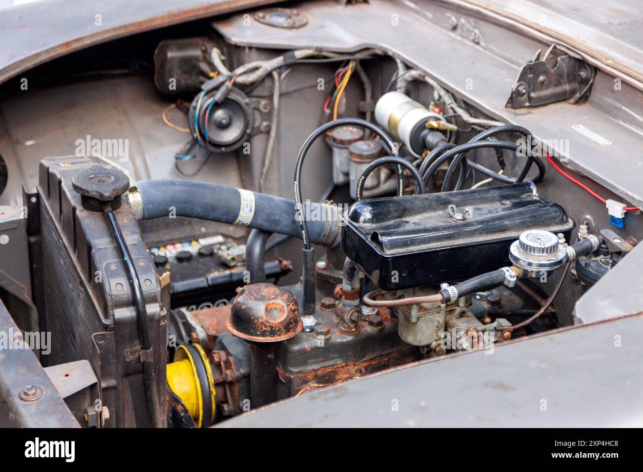 Ford 100E engine. Hebden Bridge Vintage Weekend 2024 Stock Photo - Alamy