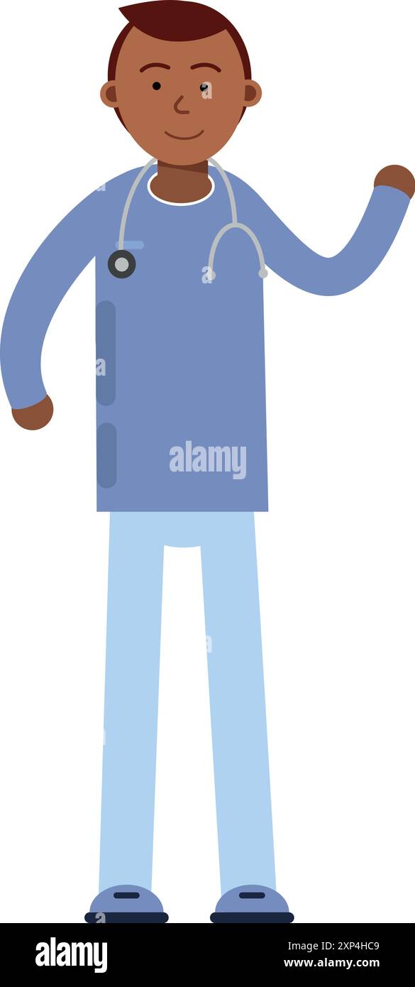 Male doctor illustration Cut Out Stock Images & Pictures - Alamy