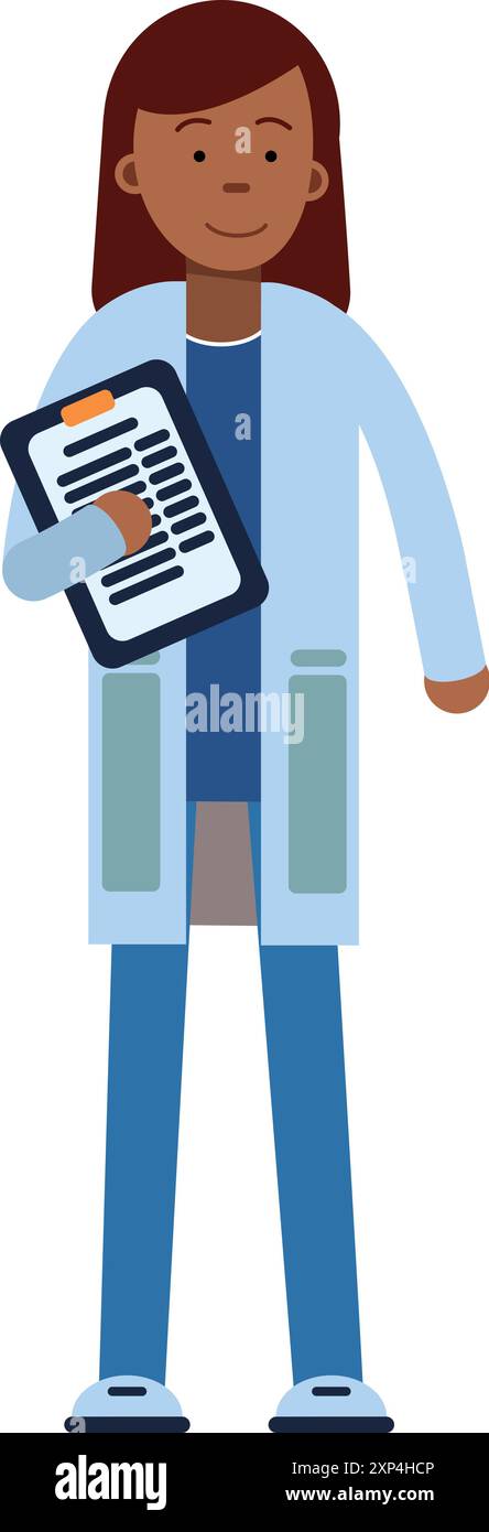 Woman doctor hold patient history. Health exam Stock Vector Image & Art ...
