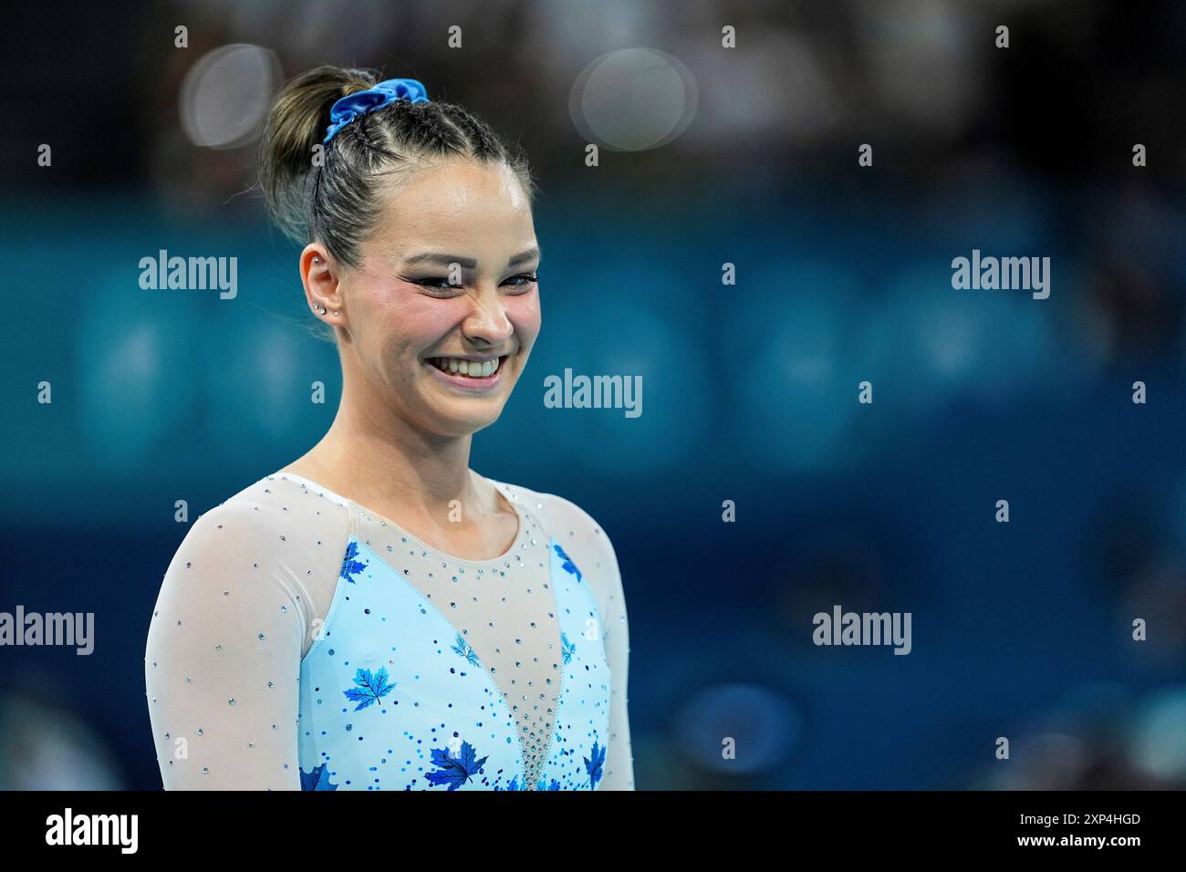 Shallon Olsen of Canada smiles during the Artistic Gymnastics Women's ...