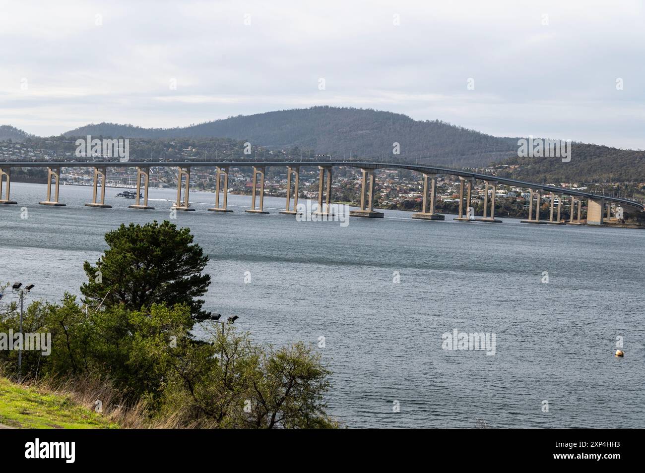 The Tasman Bridge connects the Tasman Highway over the River Derwent at ...
