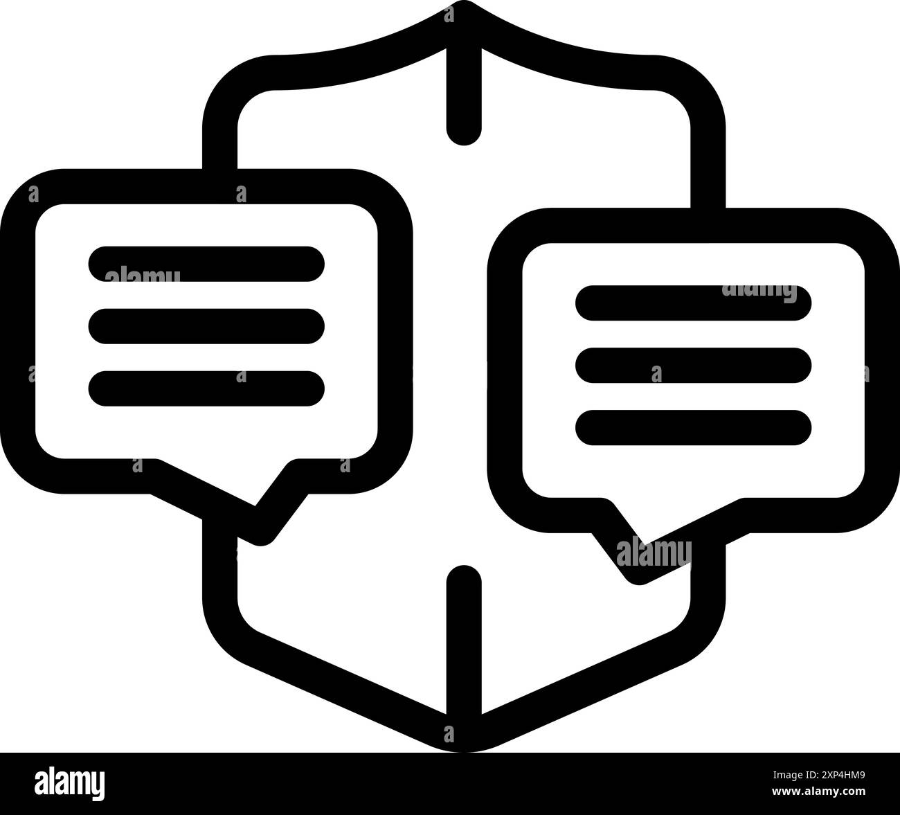 Simple line drawing shield protecting hi-res stock photography and ...