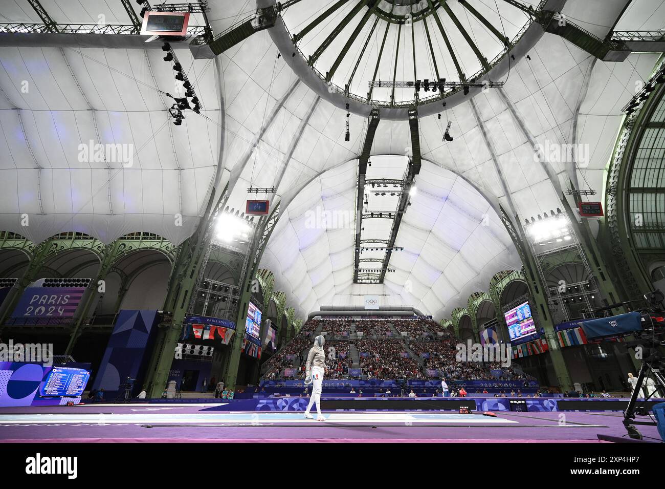 Sarah Noutcha of Team France waits for a decision as she competes ...