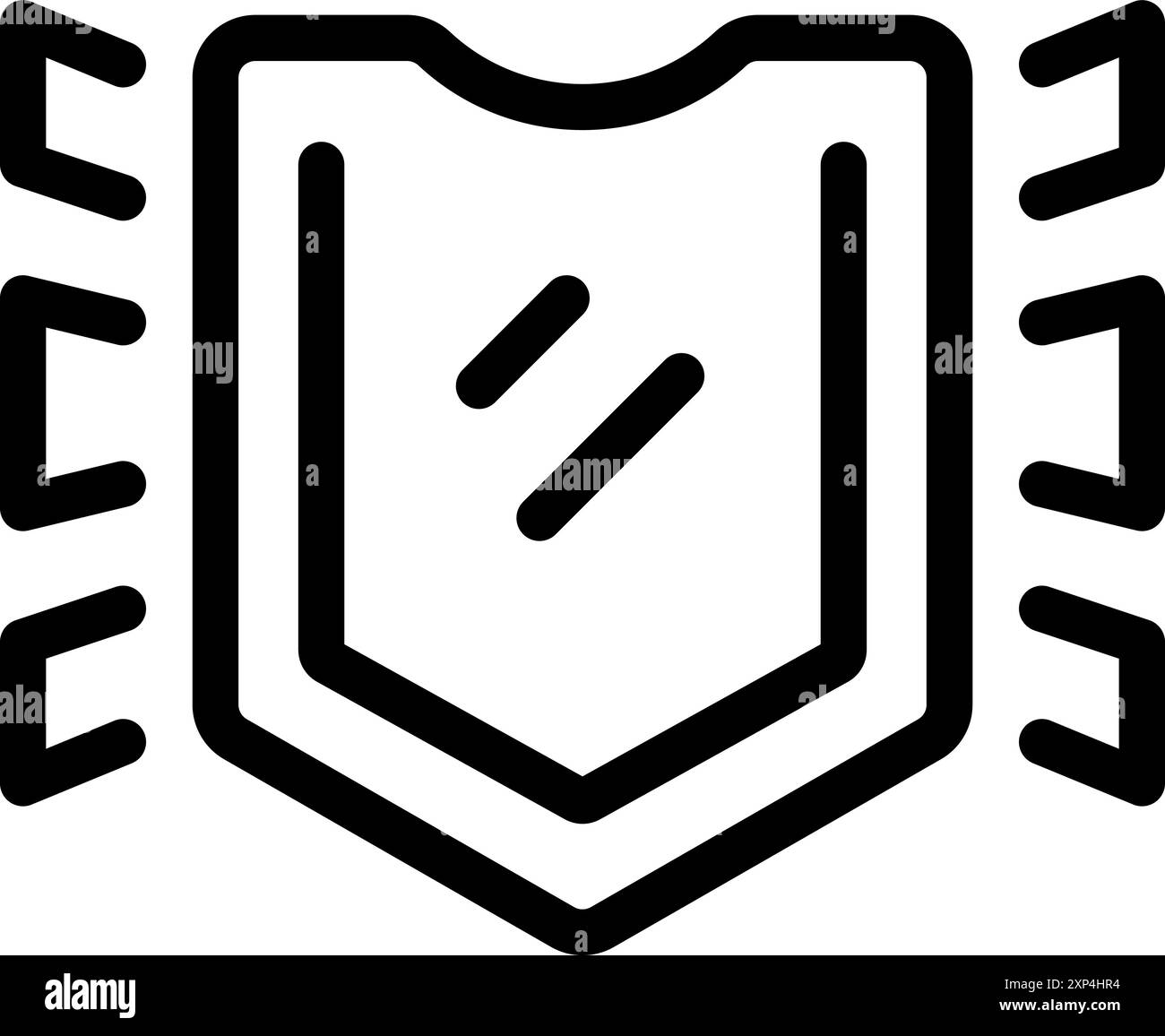 Strong shield is reflecting a cyber attack symbolized by digital arrows ...