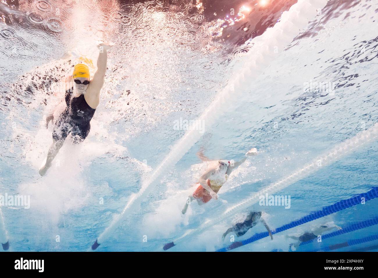 Paris, France. 3rd Aug, 2024. Meg Harris (1st L) of Australia competes ...