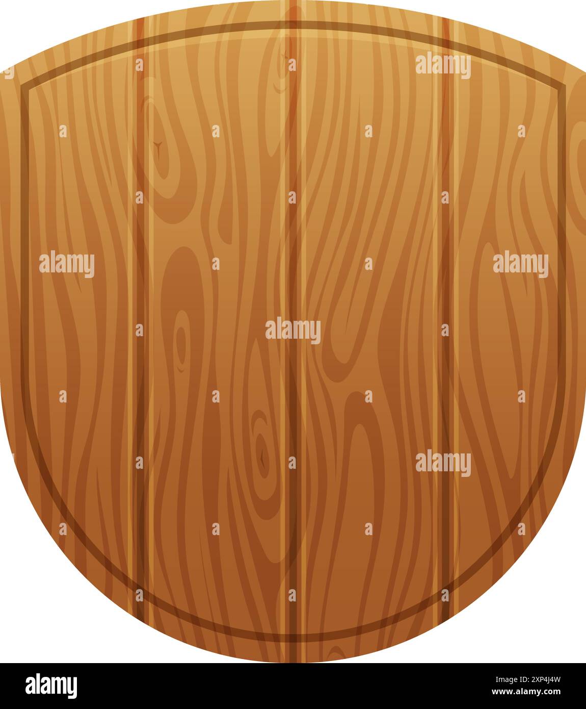 Empty wooden banner shield shape realistic template Stock Vector Image ...