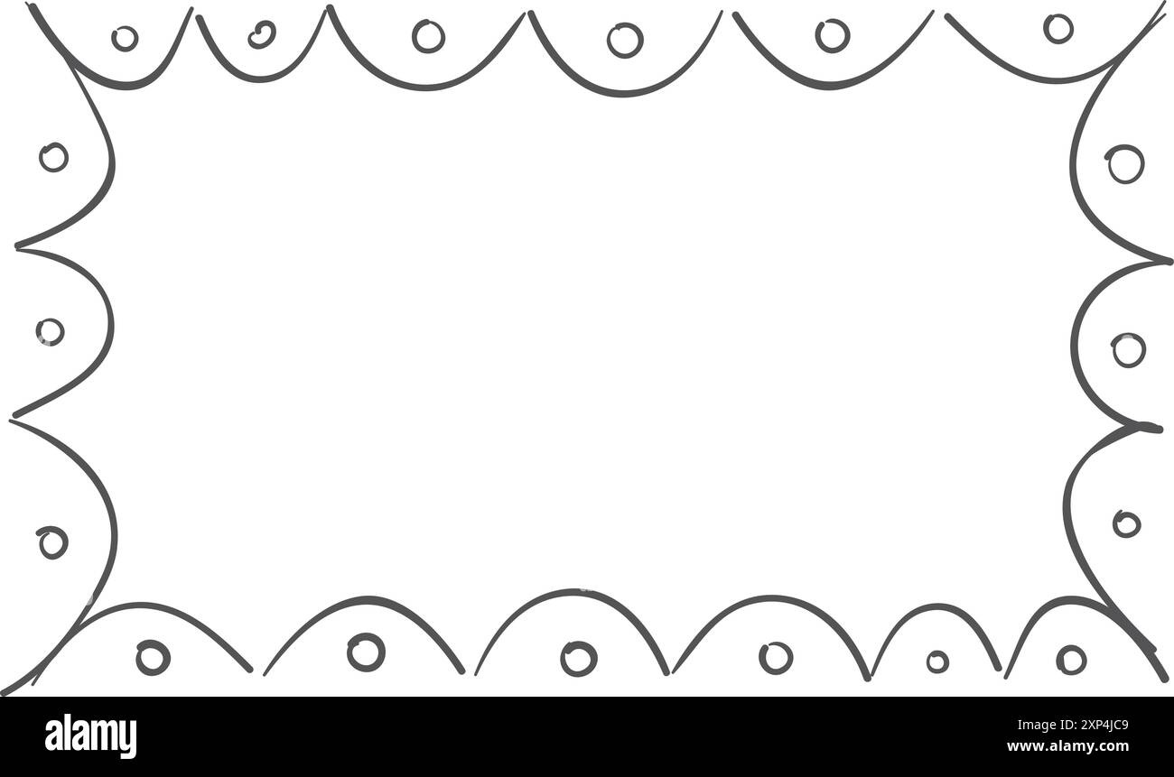 Decorative doodle frame. Hand drawn photo border Stock Vector Image ...