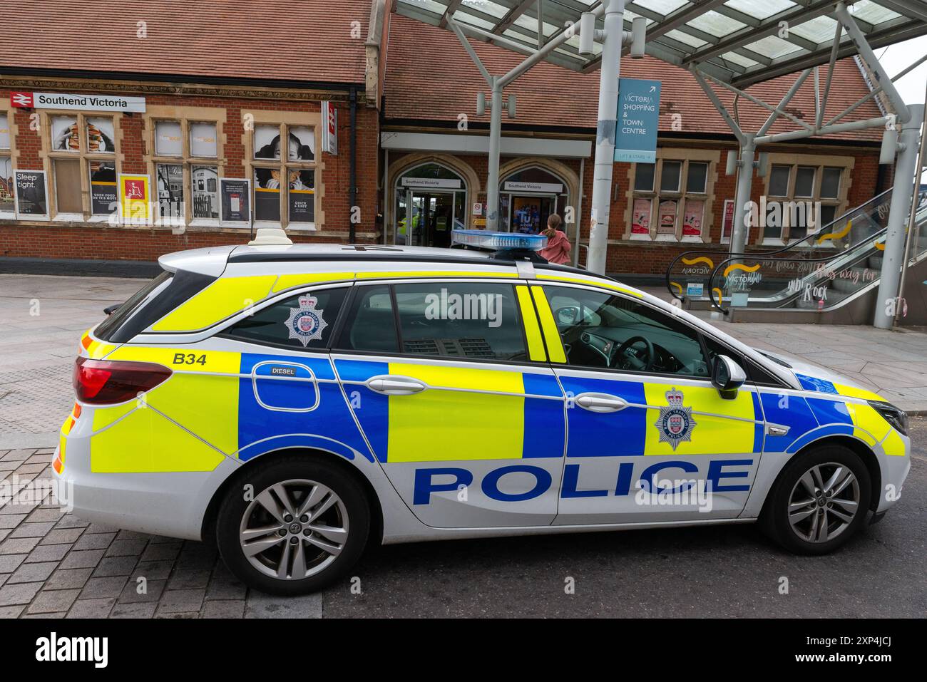 Essex Police car in Southend on Sea, Essex, UK, providing security ...