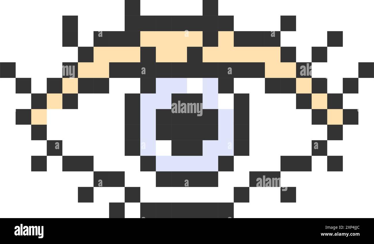 Eye pixel art icon.Simple pixel human eye.Pixel art element for 8 bit ...