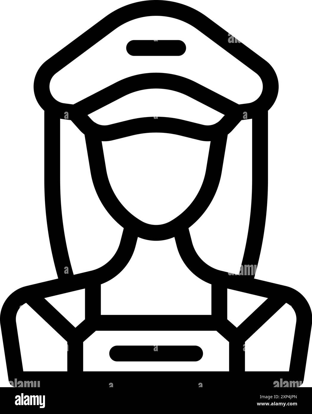 Construction worker woman wearing Black and White Stock Photos & Images ...