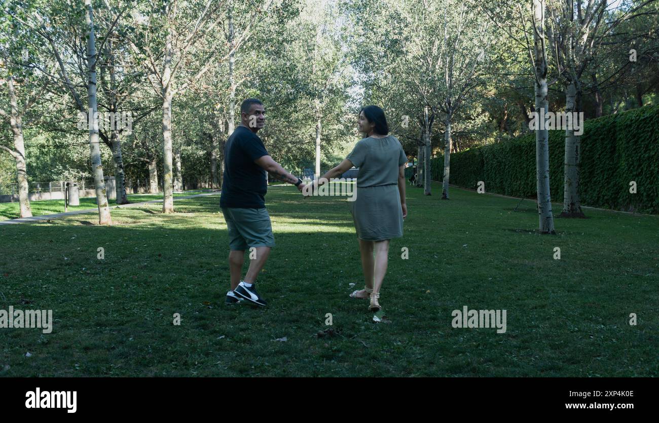 Aged man woman running in hi-res stock photography and images - Alamy