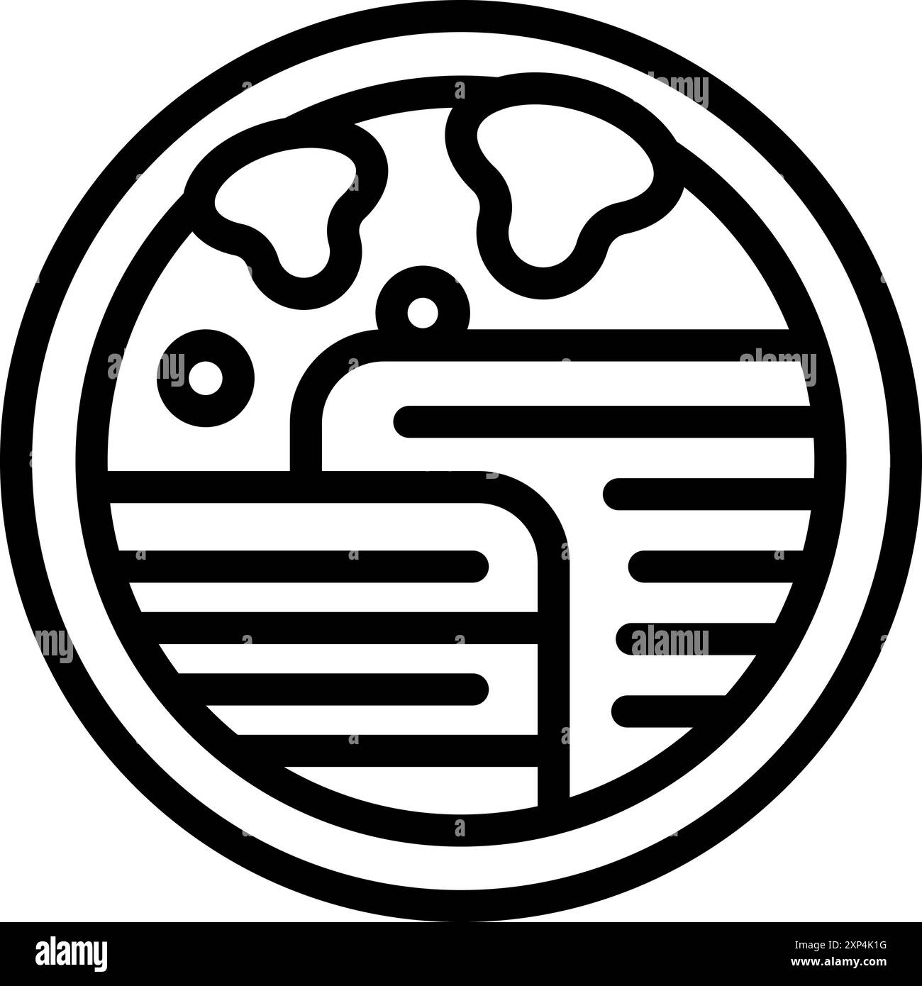 Simple line art icon logo illustrating the concept of earth day and ...