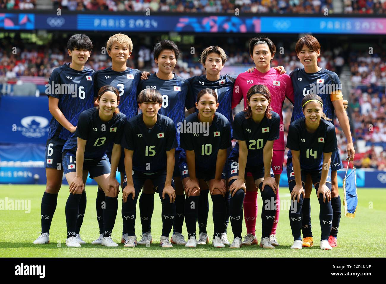 Paris, France. 3rd Aug, 2024. Japan team group line-up (JPN) Football ...