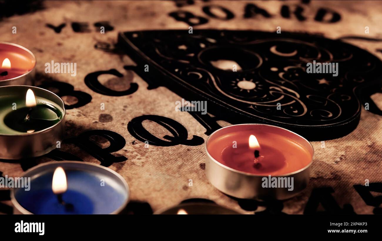 Witchcraft Spiritual Halloween Scary Game Ouija Board Stock Photo - Alamy