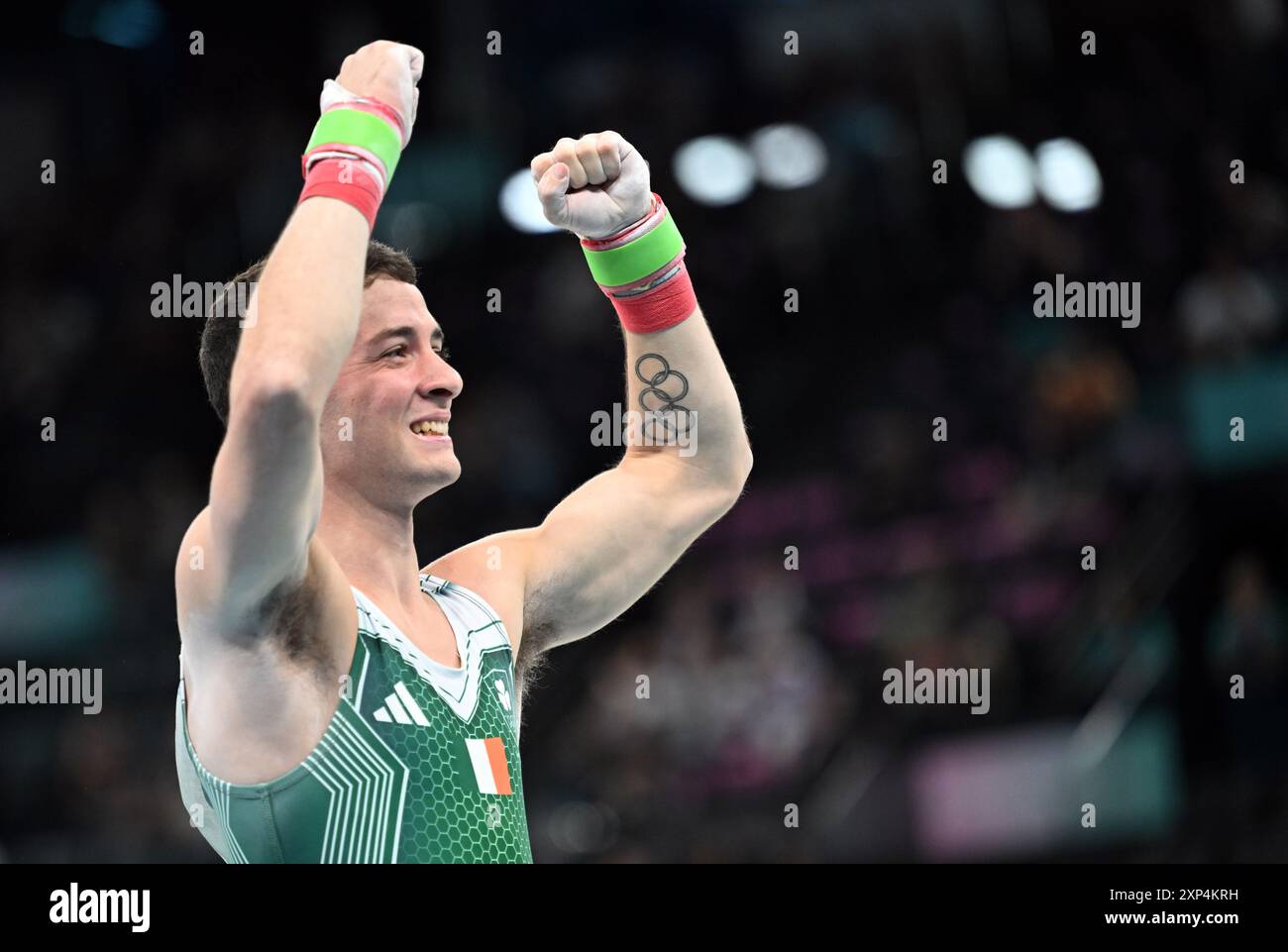 Paris, France. 3rd Aug, 2024. Rhys Mc Clenaghan of Ireland reacts after ...