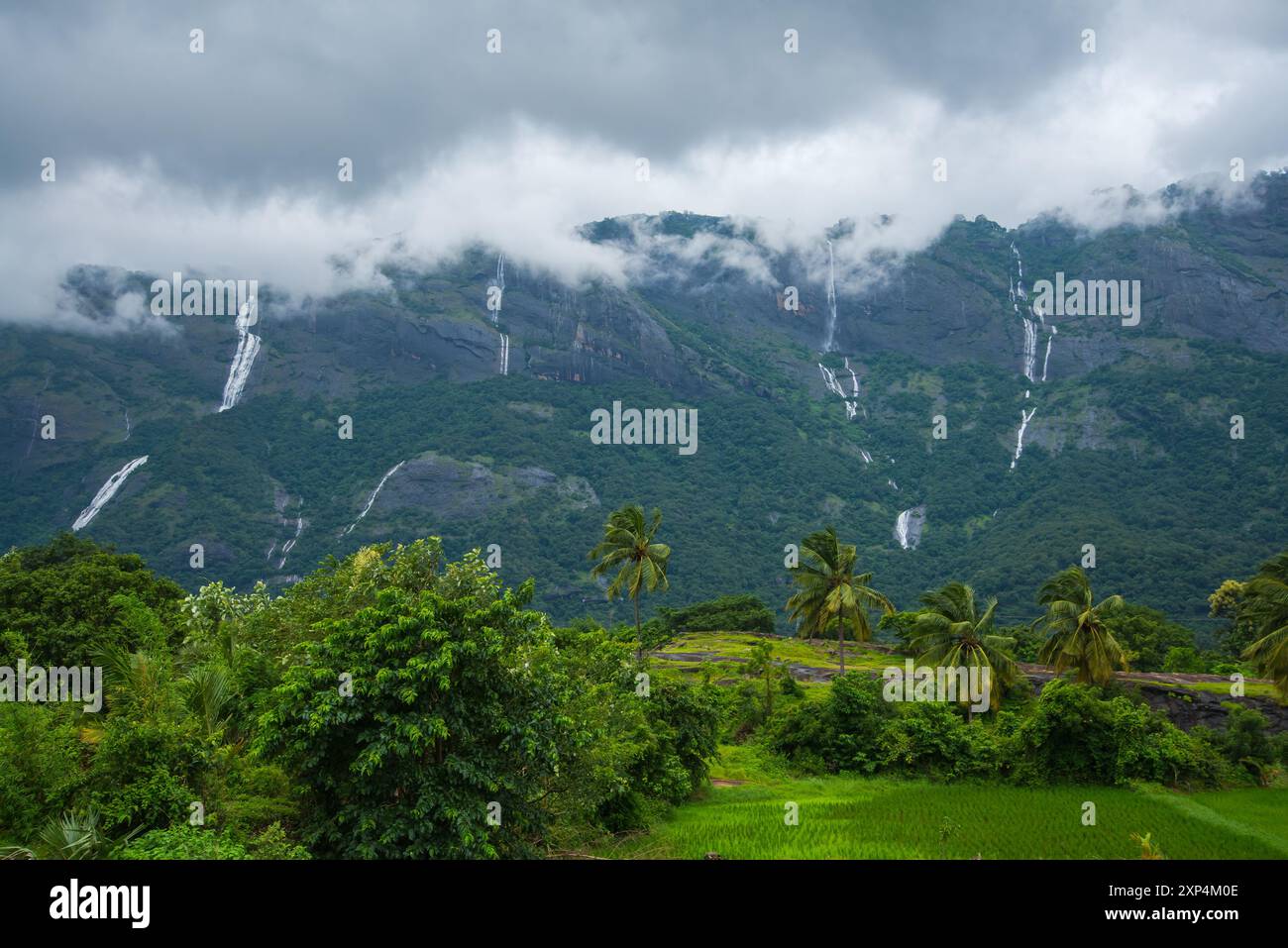 Charming Kollengode Village Street with Nelliyampathy Mountains and ...