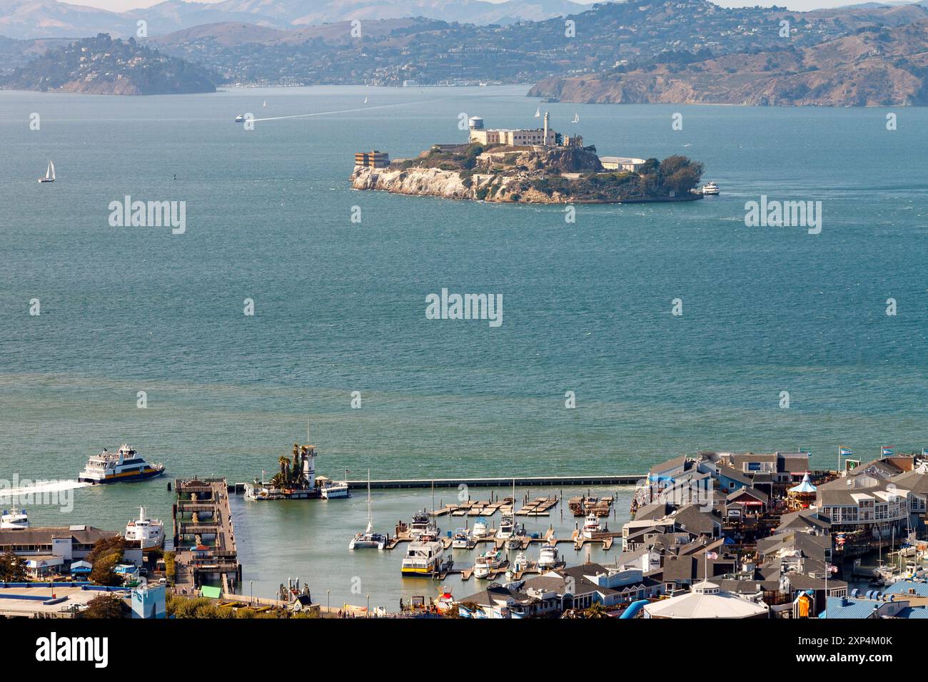 The prison of Alcatraz island in San Francisco Bay, California Stock ...