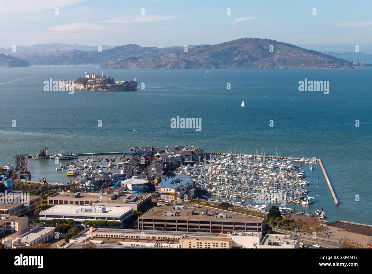 The prison of Alcatraz island in San Francisco Bay, California Stock ...