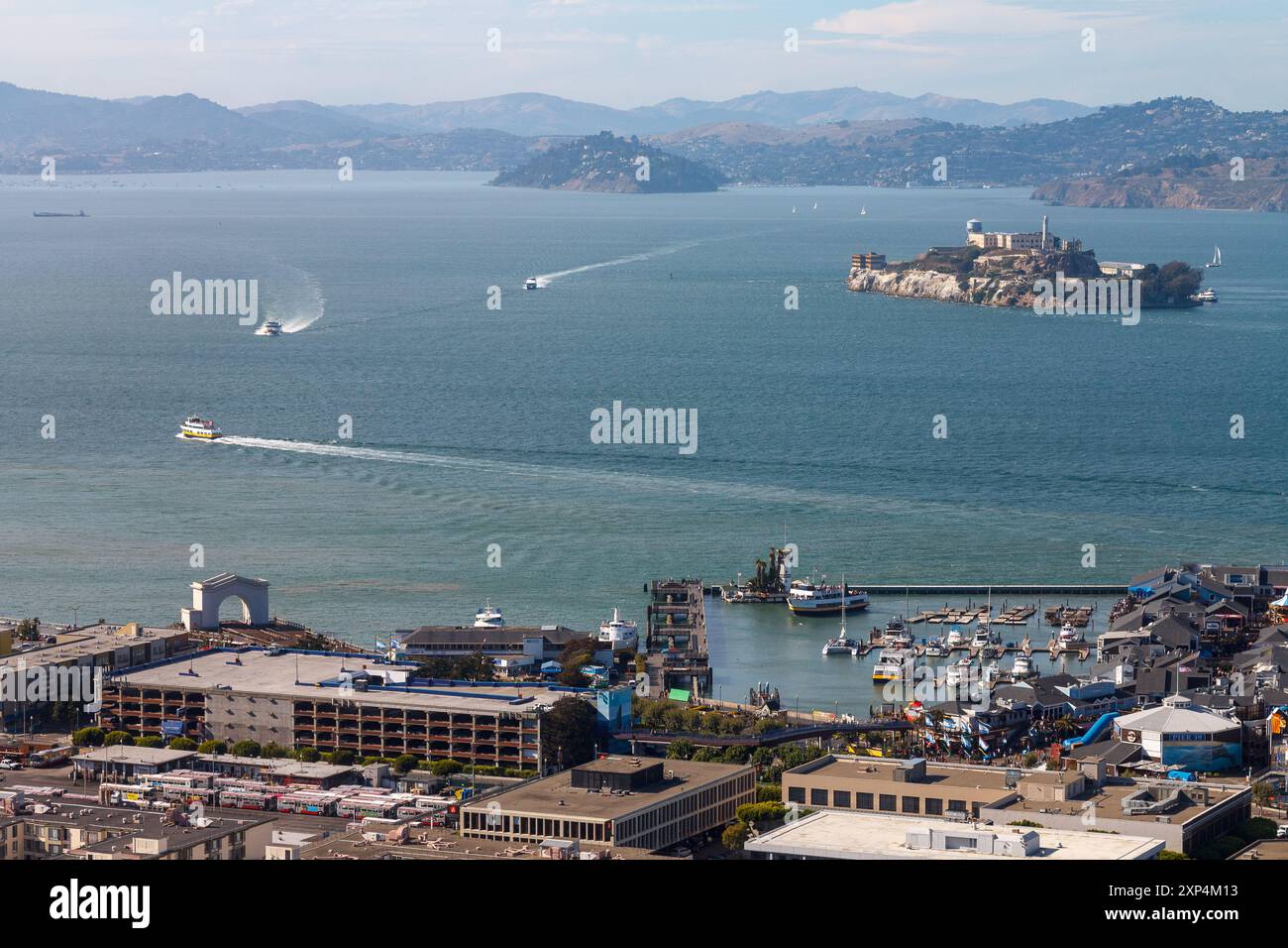 The prison of Alcatraz island in San Francisco Bay, California Stock ...