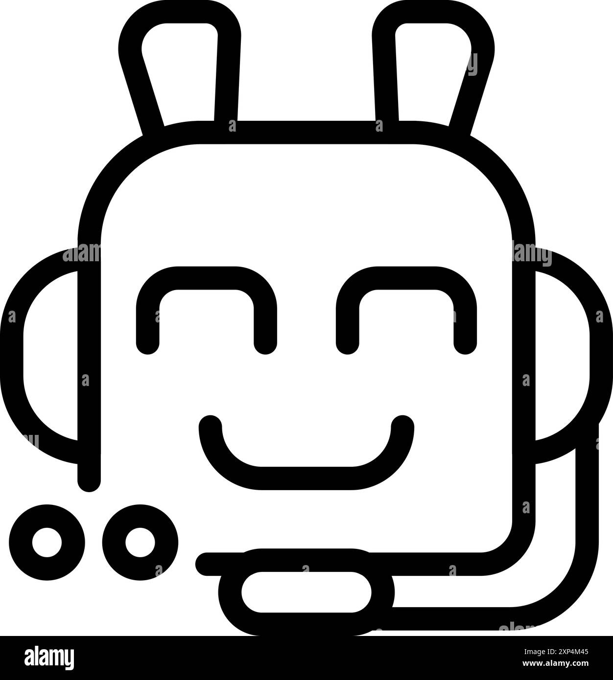 Simple icon of a chatbot speaking, with a speech bubble Stock Vector ...