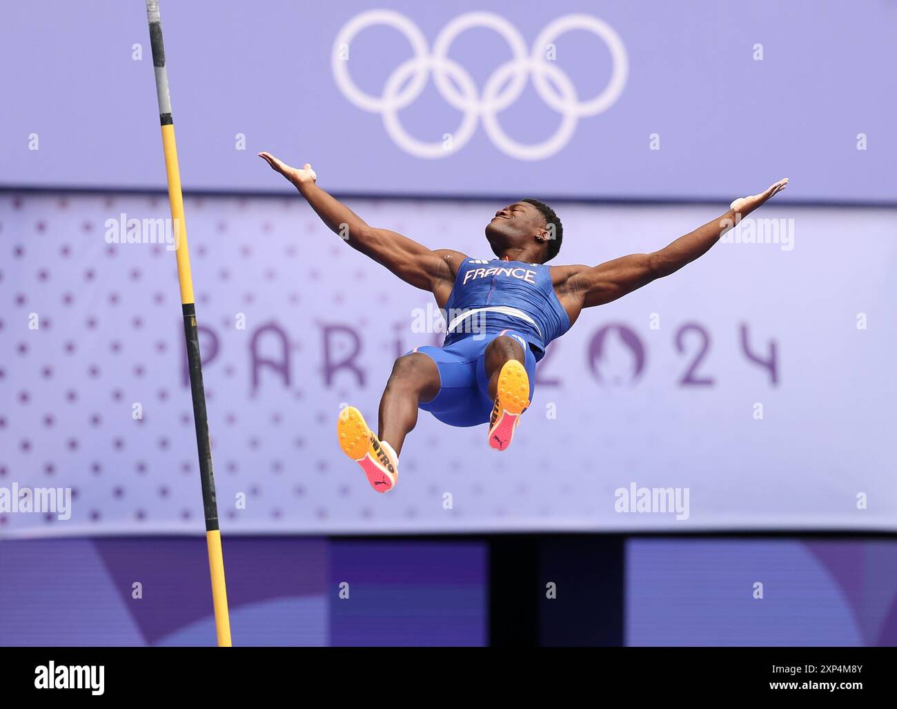 Paris, France. 3rd Aug, 2024. Makenson Gletty of France competes during ...