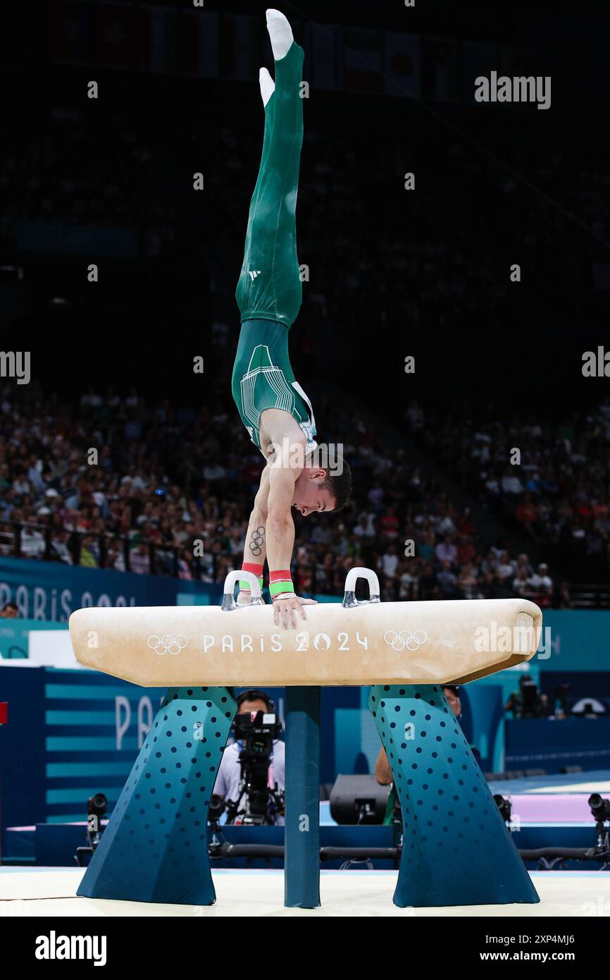 PARIS, FRANCE. 3rd Aug, 2024. Rhys McClenaghan of Team Ireland competes ...