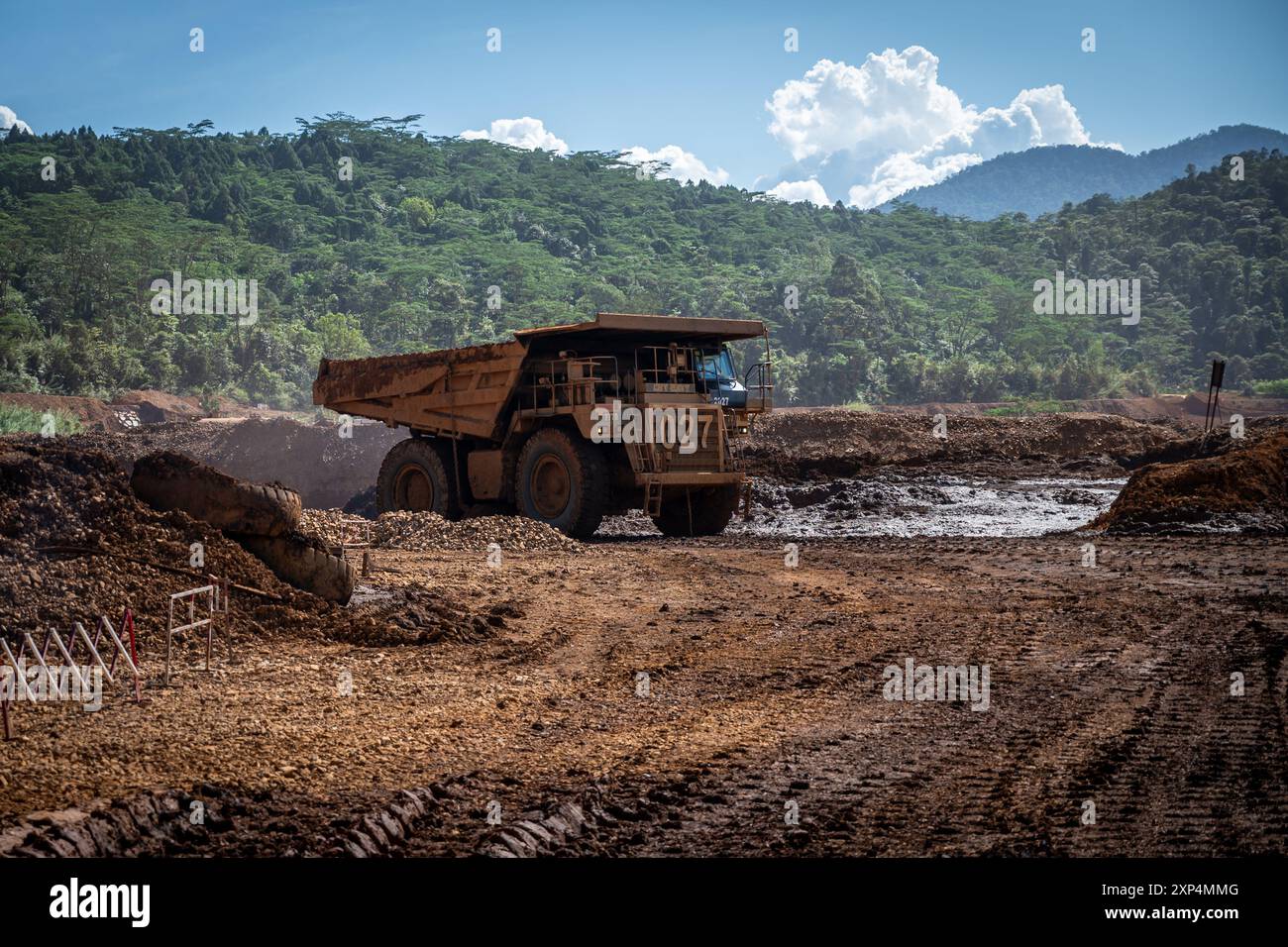 August 2, 2024, Sorowako, South Sulawesi, Indonesia: A dump truck ...