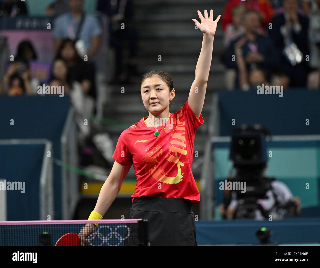 CHEN Meng of China in action during the women's table tennis singles final against SUN Yingsha ...
