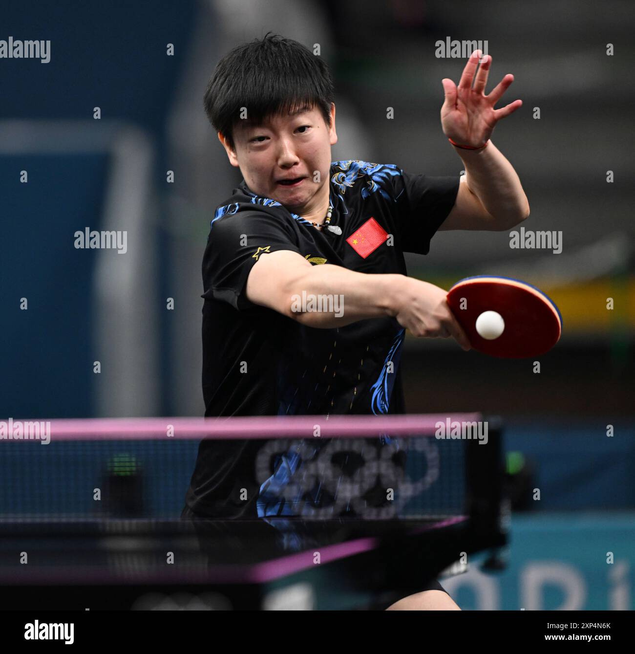 SUN Yingsha of China competes against CHEN Meng of China during the ...