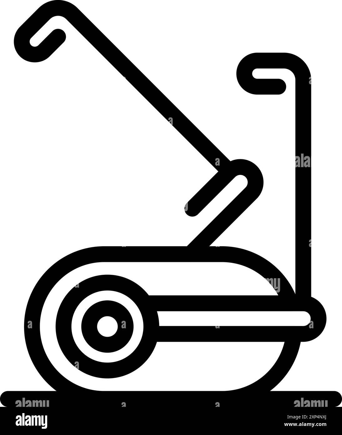 Black outline icon representing an elliptical trainer, perfect for ...