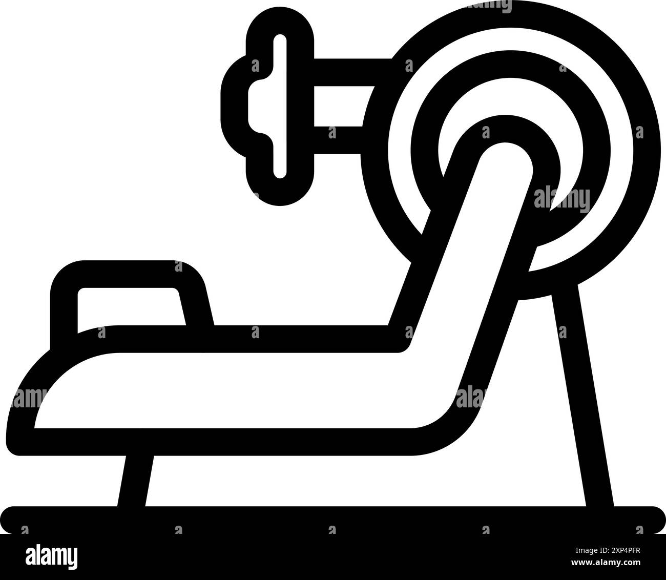 Icon of a leg press machine, a piece of gym equipment used to ...