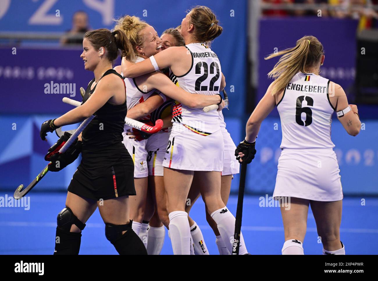 Paris, France. 03rd Aug, 2024. Belgium's Michelle Struijk scores a goal ...