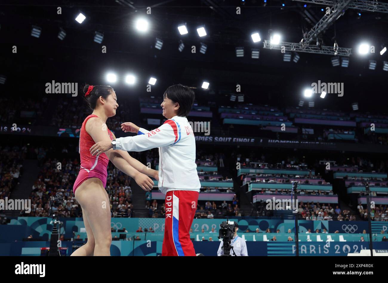 Paris, France. 3rd Aug, 2024. An Chang Ok (L) of the Democratic People ...
