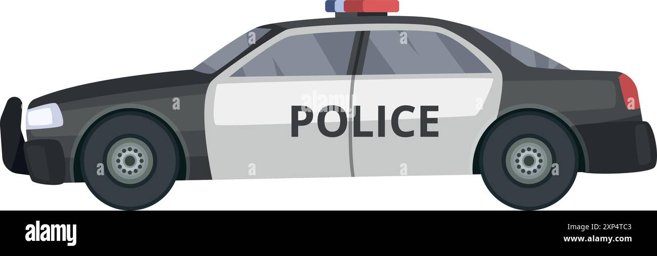 Patrol car side view. Police transport icon Stock Vector Image & Art ...