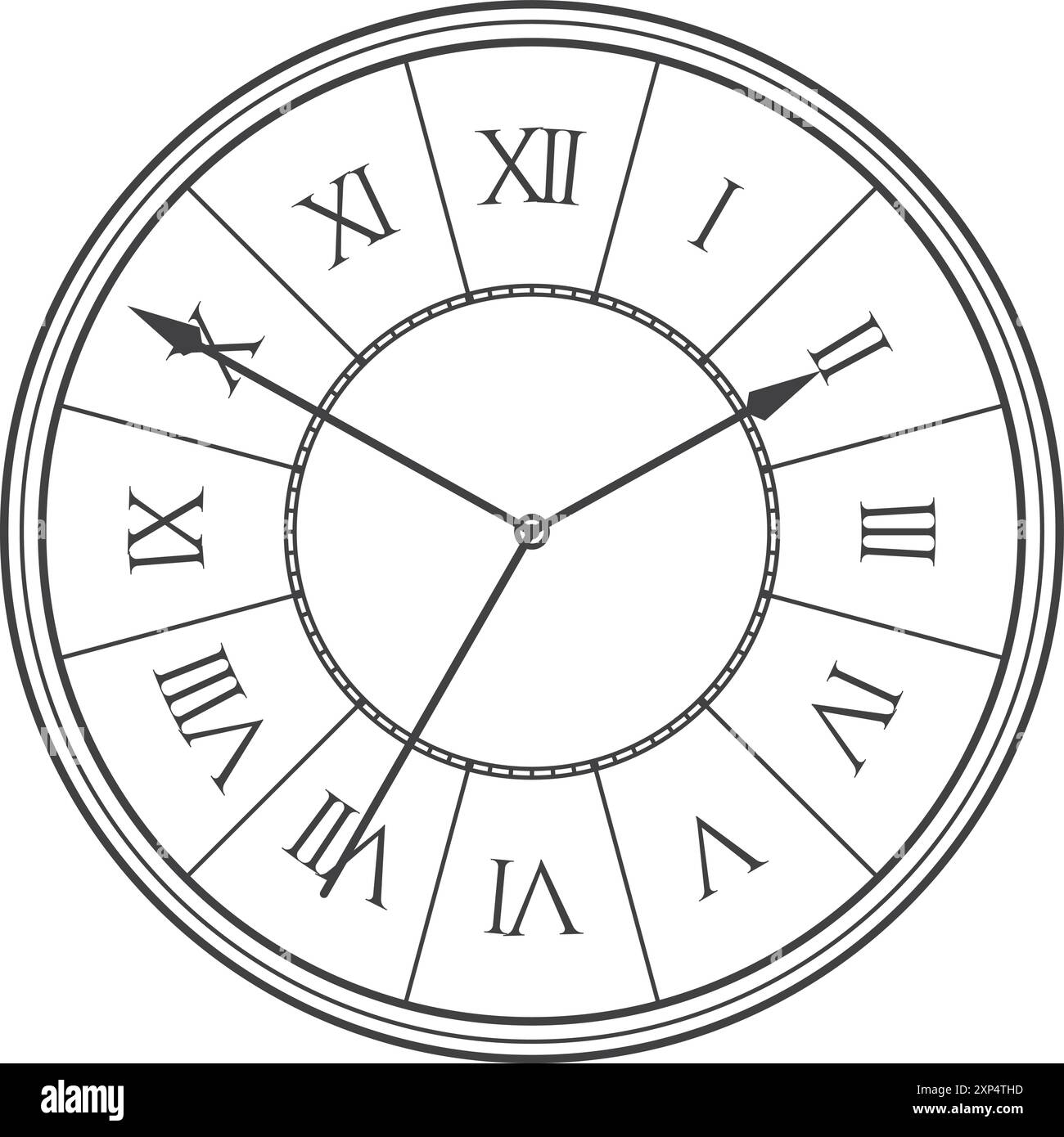Antique clock. Wall time watch round face Stock Vector Image & Art - Alamy